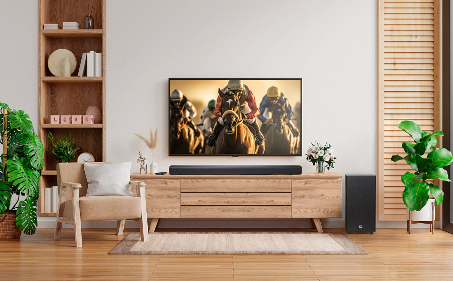 JBL Cinema SB580 | Soundbar 3.1 canais com Dolby Atmos JBL Cinema SB580 | Soundbar 3.1 canais com Dolby Atmos