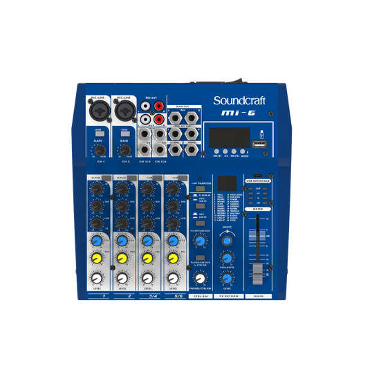 Soundcraft MI-6 | Mixer analógico de 6 canais com interface USB ...